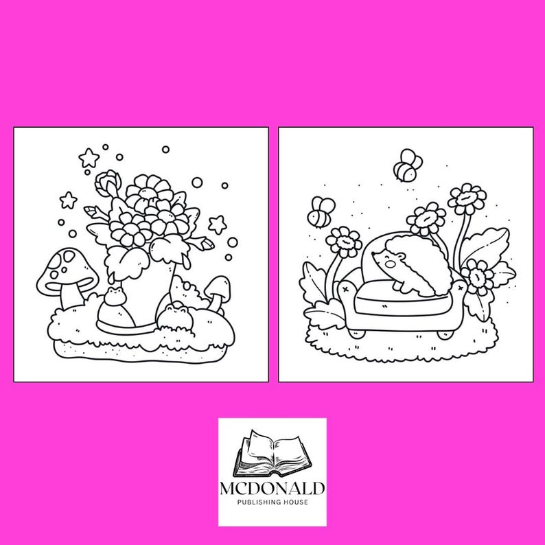 Flower Coloring Pages: Nature's Playground Designs (PDF Download) - Etsy