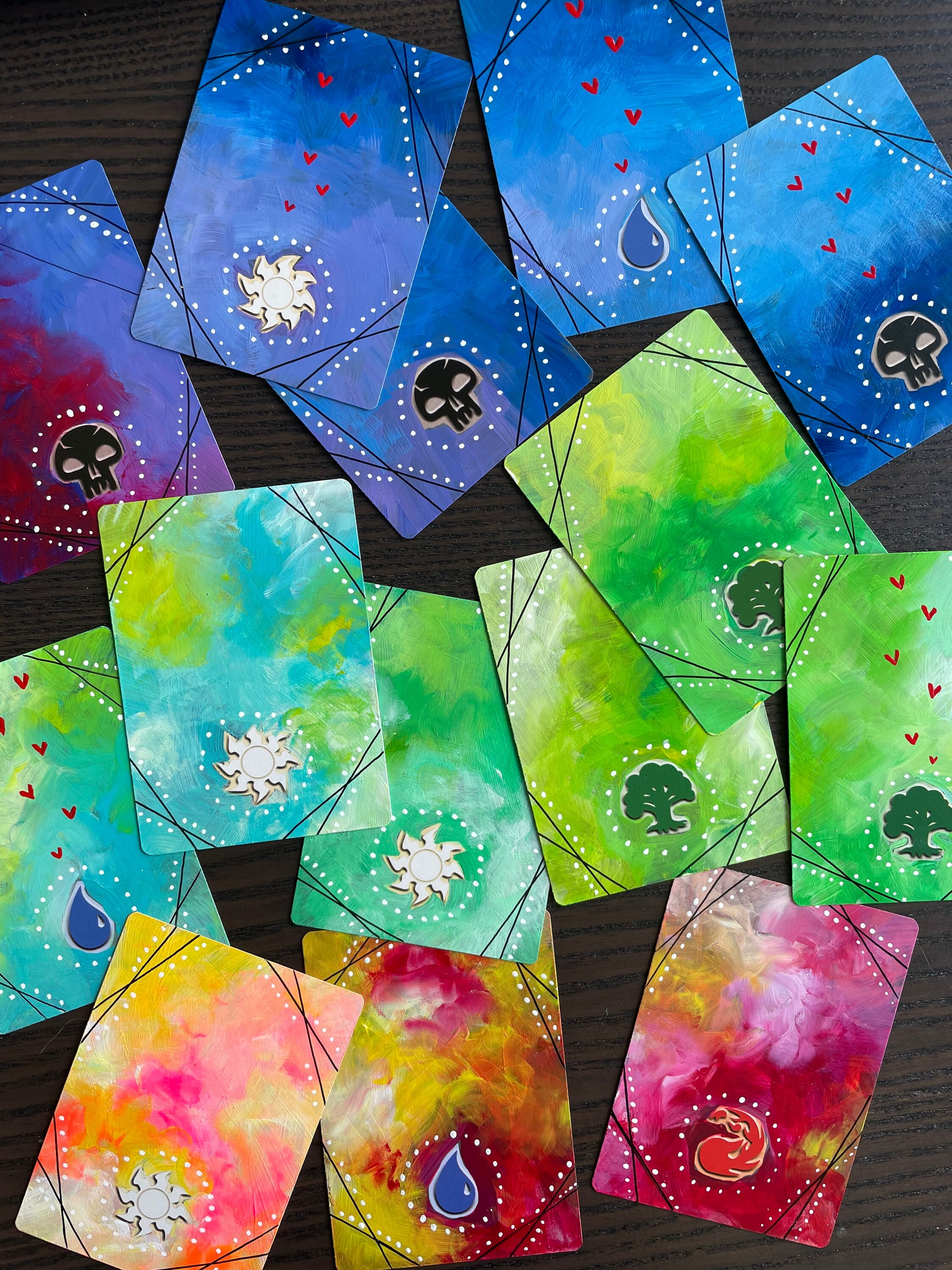 MTG Hand-painted Full Art Forest - Etsy