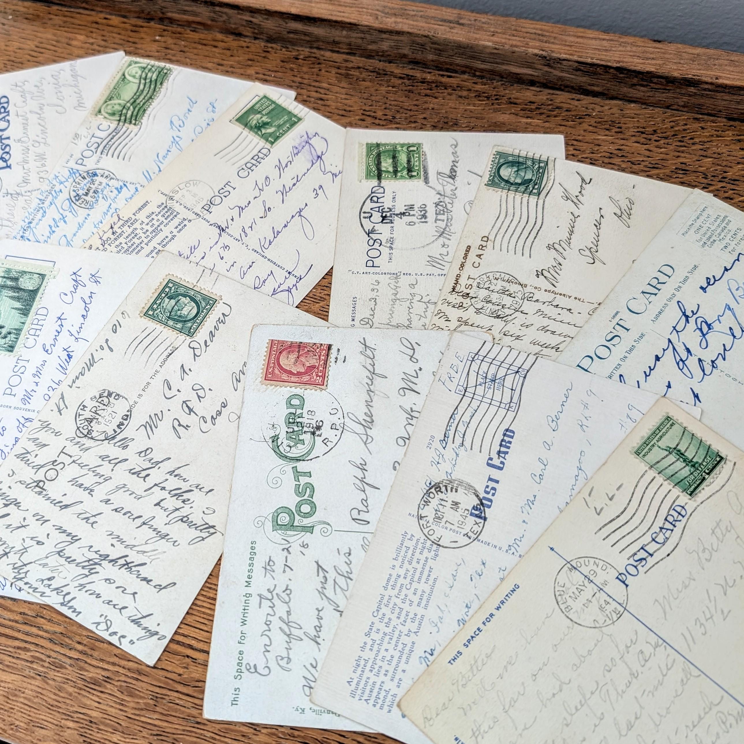 Antique & Vintage Posted / Used Postcards - Random Selection or Custom ...