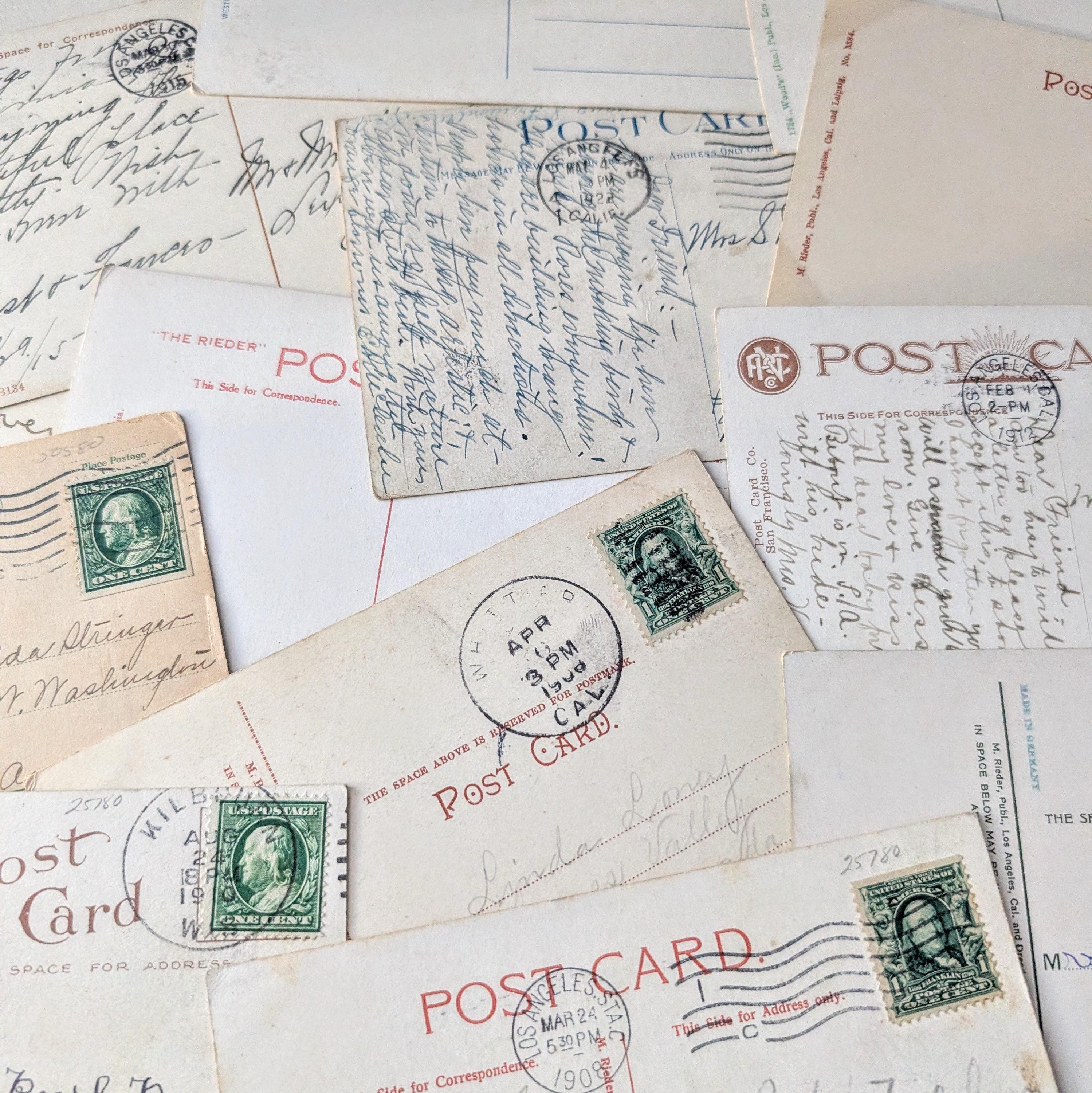 Custom Authentic Vintage & Antique Postcard Table Numbers - Choose Your ...