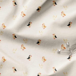 Puffin Bird Seamless Pattern, Cute Animal Printable Fabric, Children ...