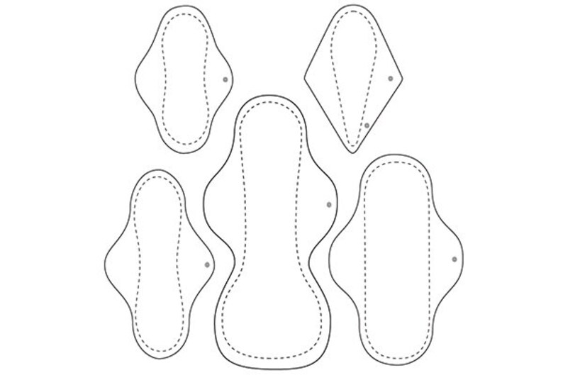 Cloth Menstrual Pads reusable PDF Sewing Pattern Instant Download ...