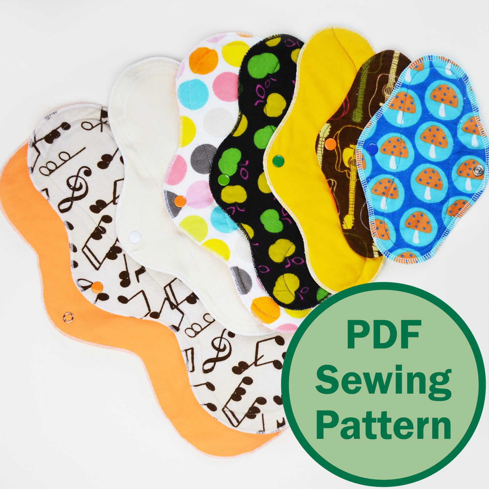 Cloth Menstrual Pads reusable PDF Sewing Pattern Instant Download ...