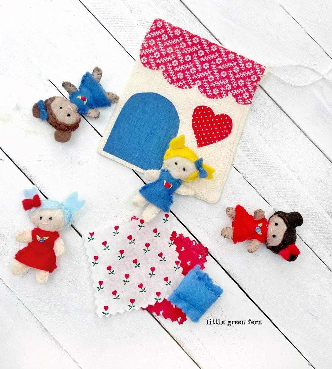 Mini Felt Doll Play Set, Tiny Customized Doll, Easter Toy for Girl ...
