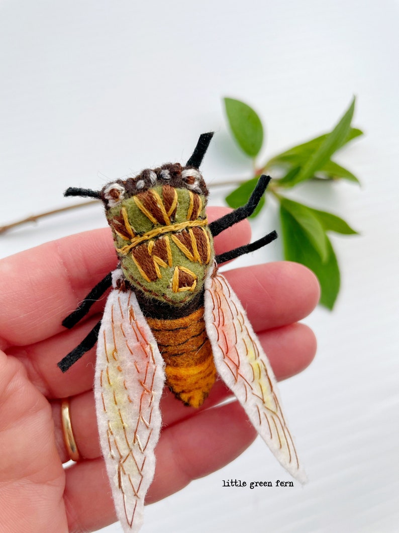 Cicada Toy, Felt Insect, Stuffed Insect, Mini Cicada Stuffie, Felt Bug ...