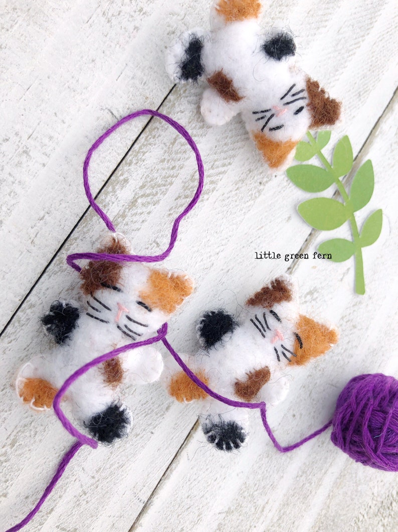 Tiny Stuffed Calico Kitty Cat Pocket Pet Miniature Calico - Etsy