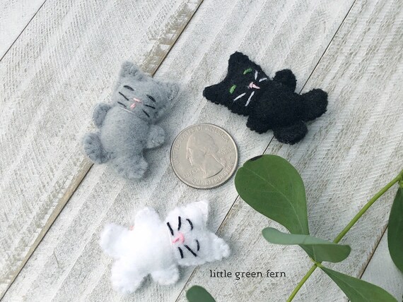 Tiny Stuffed Kitty Cat Pocket Pet Miniature Kitten Mini - Etsy