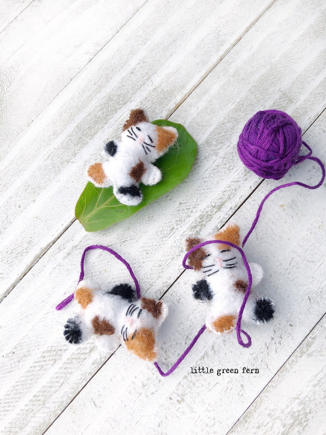 Tiny Stuffed Calico Kitty Cat, Pocket Pet, Miniature Calico Kitten ...
