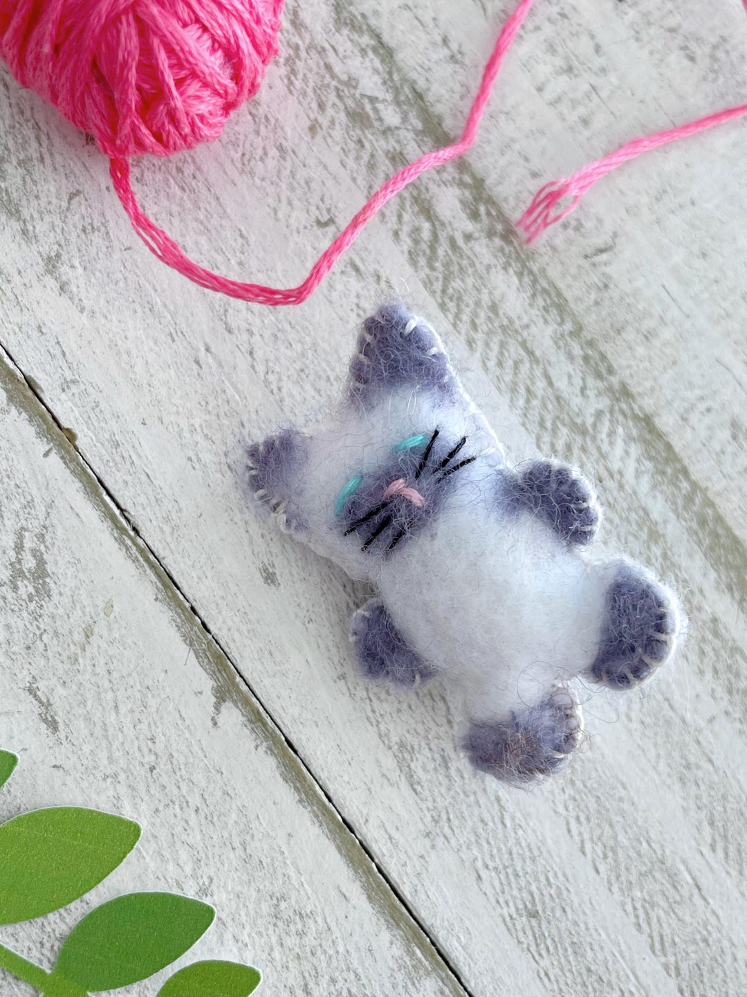 Tiny Rag Doll Burmese Kitty Cat, Pocket Pet, Miniature Kitten, Felt Cat ...
