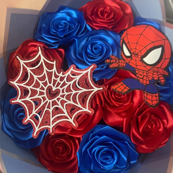 Spiderman Flower Bouquet - Etsy
