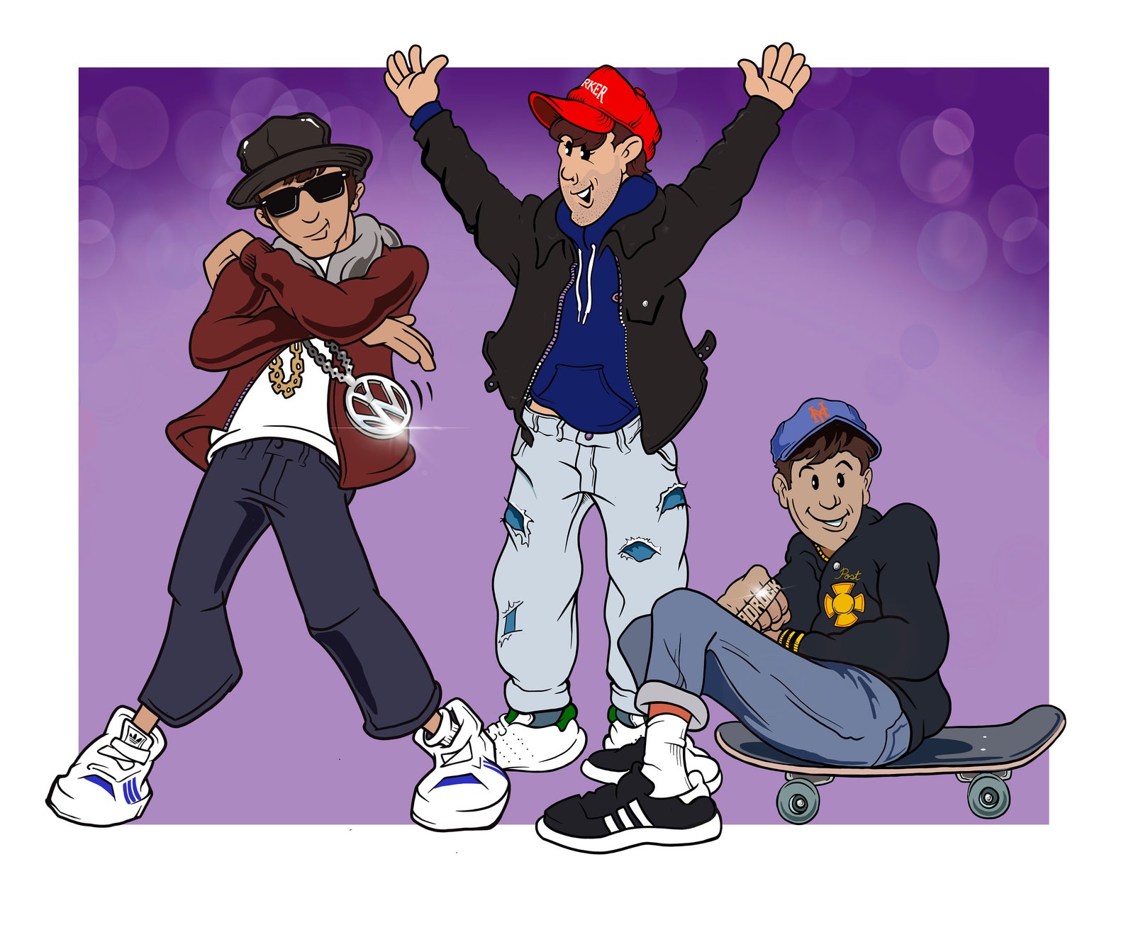 Beastie Boys Cartoon - 8” X 10” - Etsy