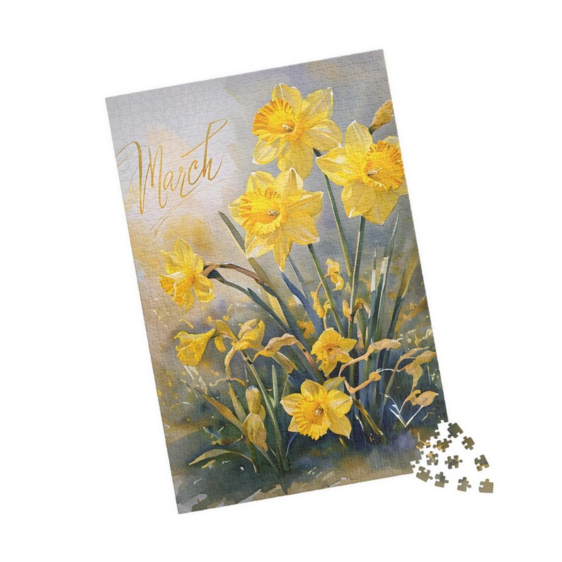 Daffodil Puzzle, March Birth Flower Jigsaw (100, 250, 500, 1000 Pc) - Etsy