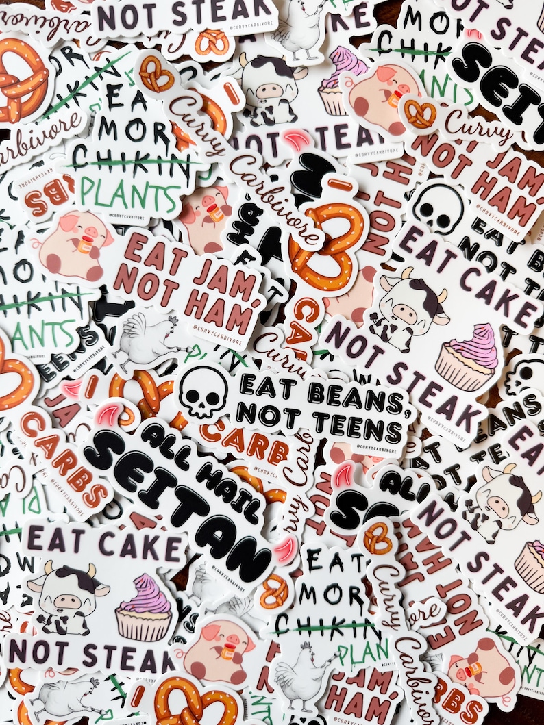 Eat Mor Plants | Vegan Stickers, Plant-based Sticker, Animal Rights ...