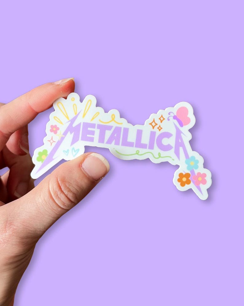Metallica Sticker | Custom Band Logo, Cute Music Stickers, Waterproof ...
