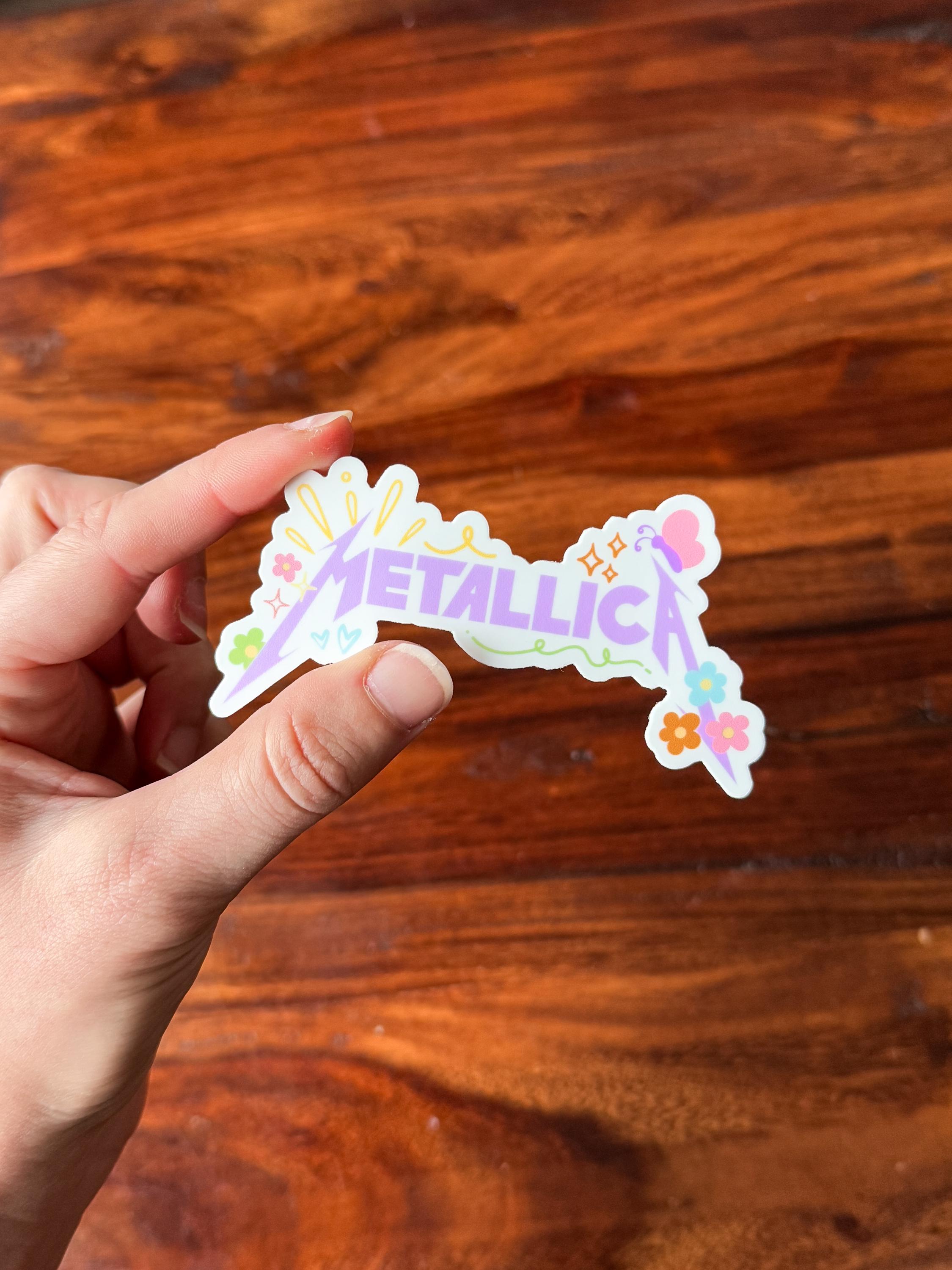 Metallica Sticker | Custom Band Logo, Cute Music Stickers, Waterproof ...
