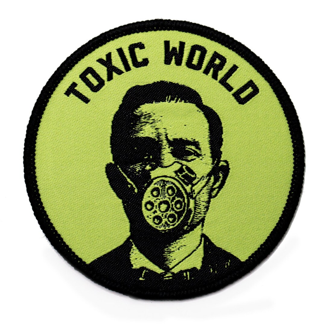 Toxic World Patch. Woven Iron on Patch. - Etsy