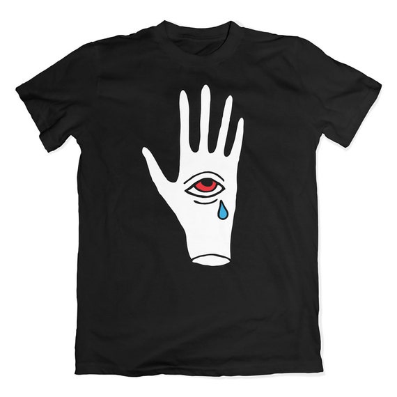 Crying Third Eye T-shirt. Hand With Eye Tear Tee. Occult | Etsy