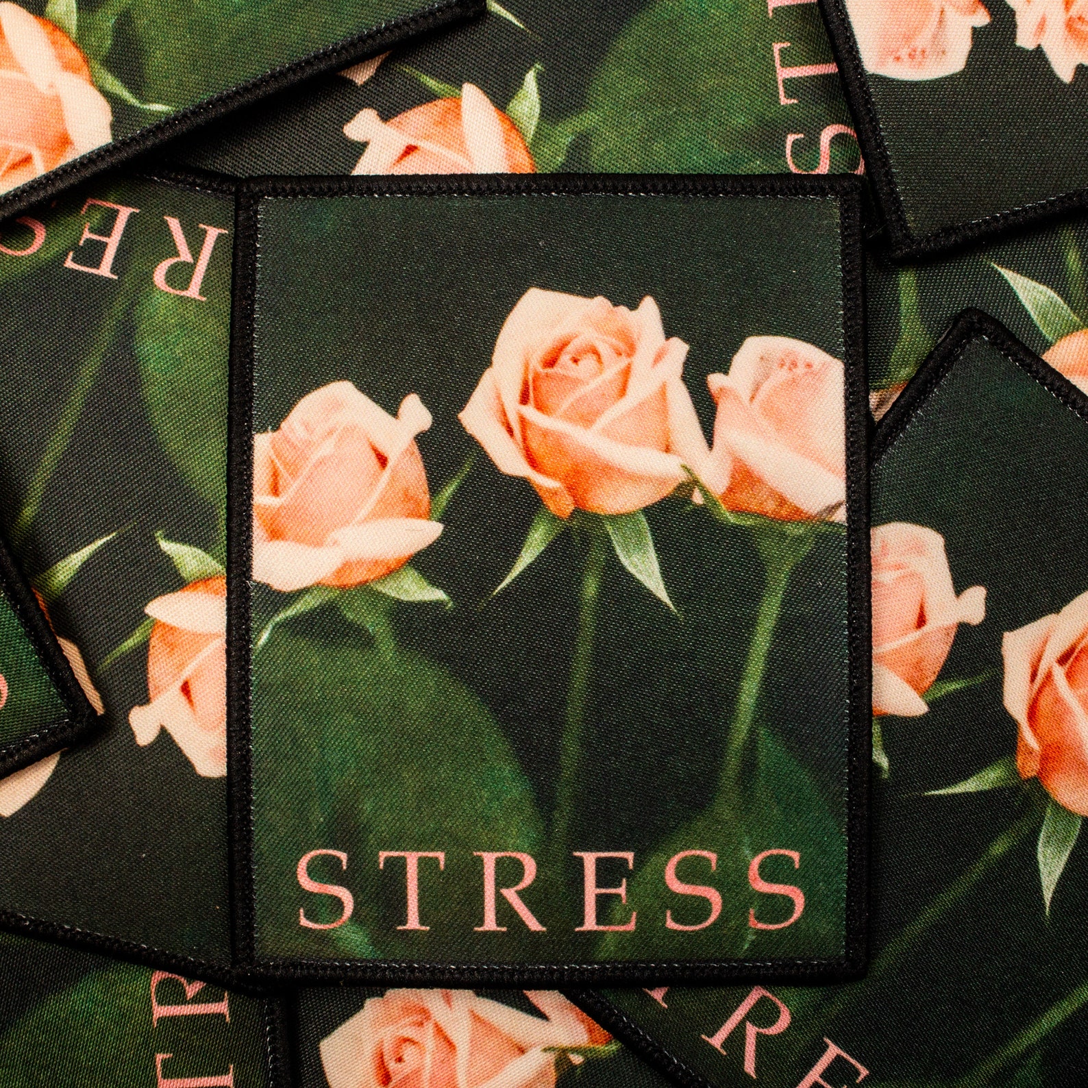 Stress Patch. Vintage Roses Photo Patch. Mental Health Iron on Patch ...