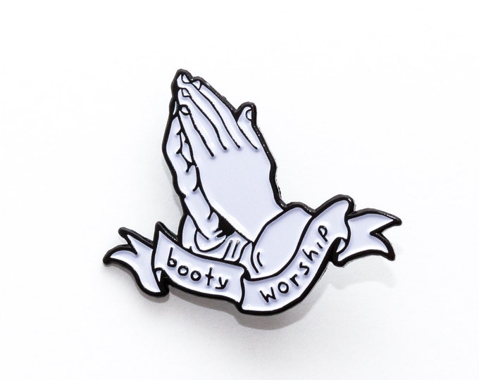Booty Worship Enamel Pin Butts Lapel Pin Etsy