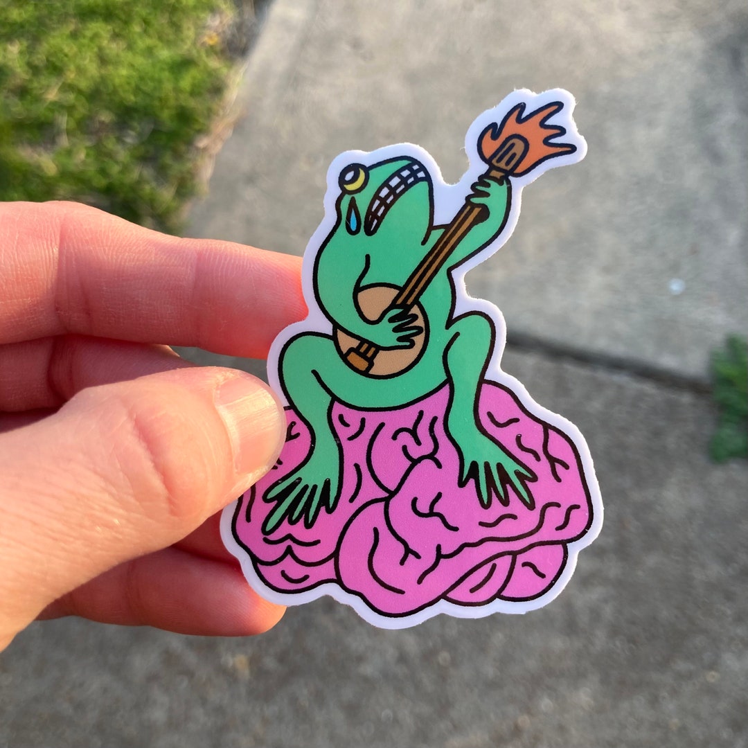 Brain Frog Sticker. Banjo Frog Sticker. Brain Fog Sticker. ADHD Sticker ...