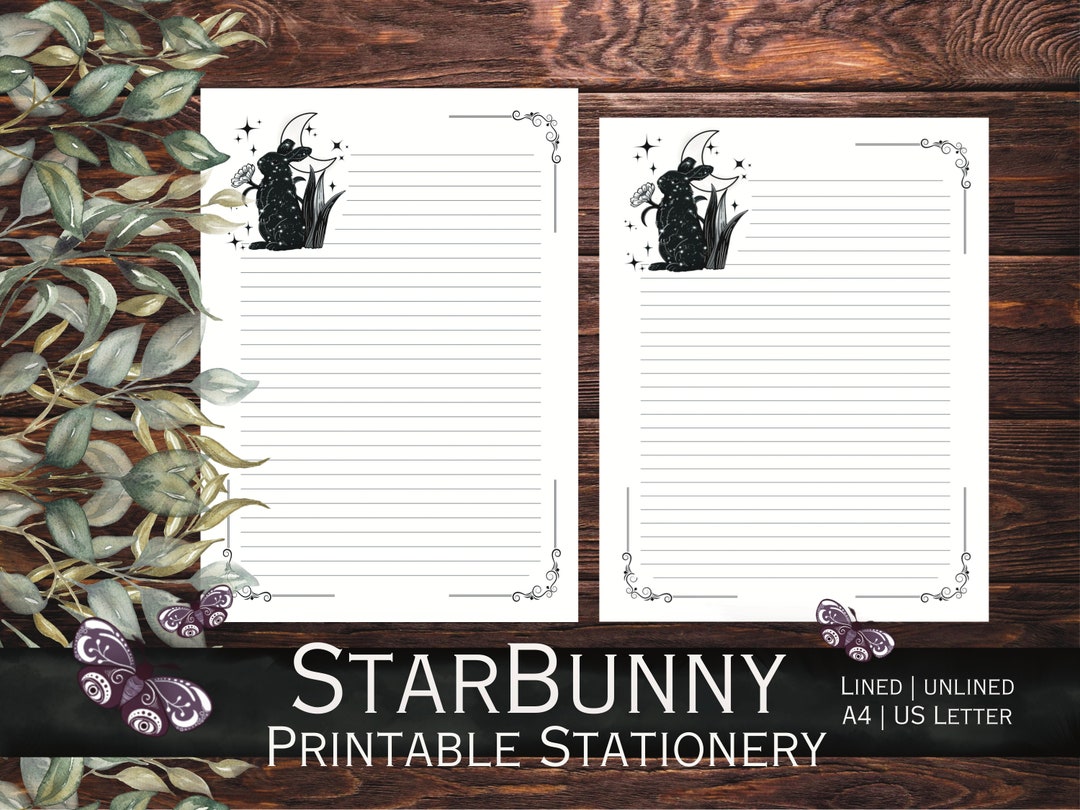 Starbunny - Printable Stationery for Letter Writing, List Making ...