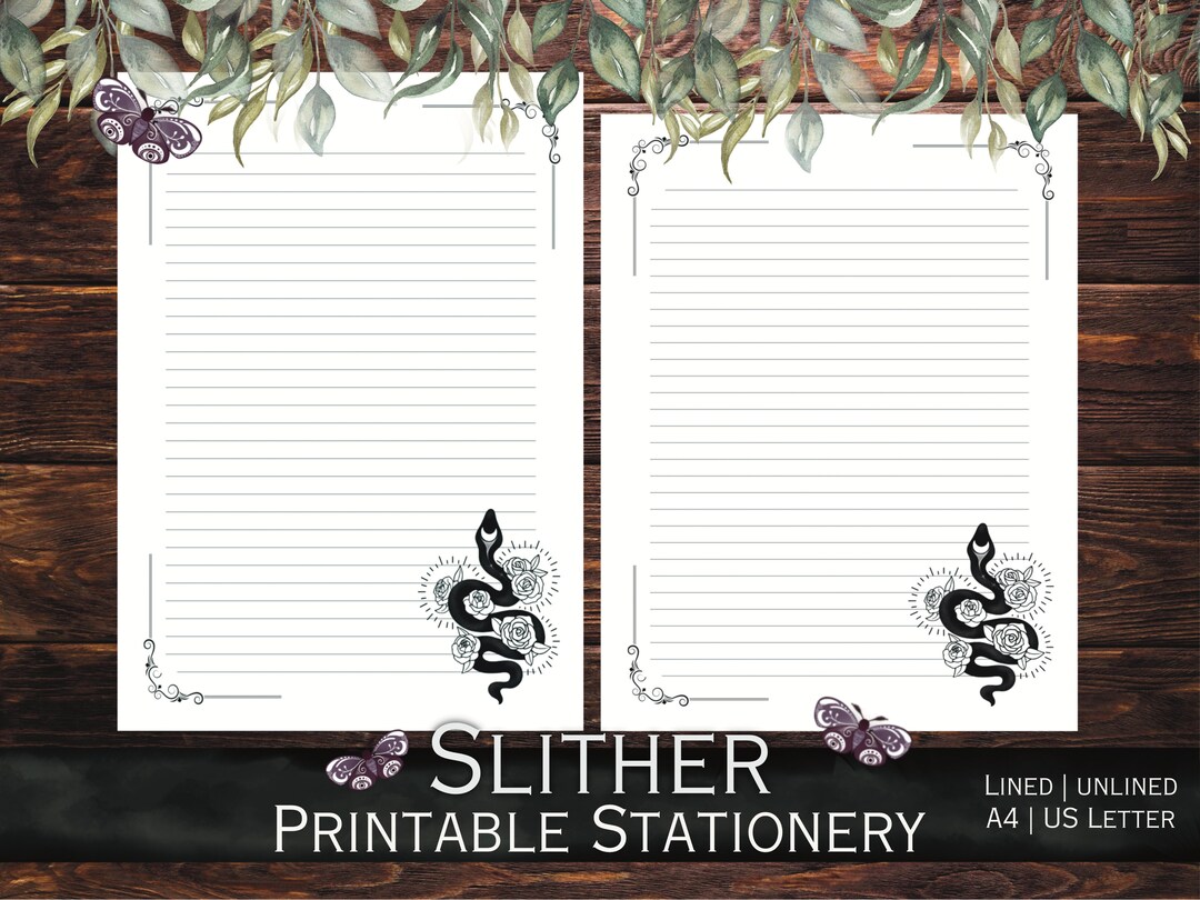 Slither - Printable Stationery for Letter Writing, List Making ...