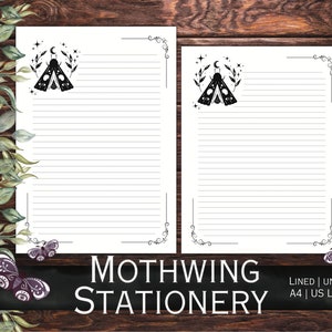 Mothwing - Printable Stationery for Letter Writing, List Making ...