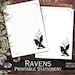 Ravens - Printable Stationery for Letter Writing, List Making ...