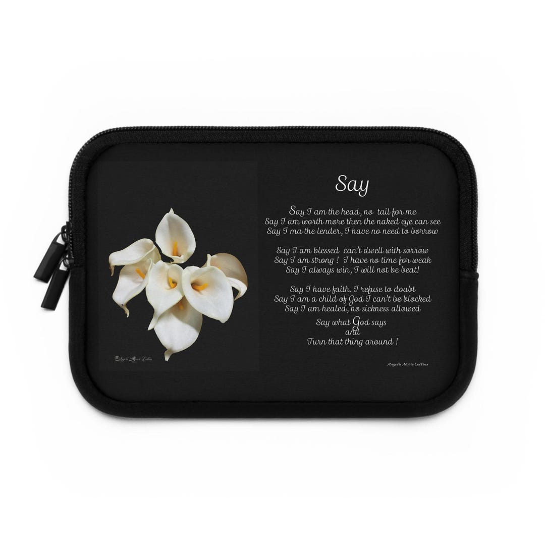Calla Lily Poem Laptop Sleeve | Floral Poetry Design - Etsy