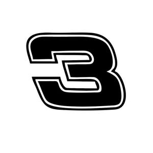 Dale Earnhardt #3 6x4.5in Waterproof Vinyl Decal Sticker Bumpersticker ...