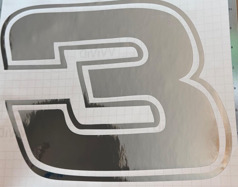 Dale Earnhardt #3 6x4.5in Waterproof Vinyl Decal Sticker Bumpersticker ...