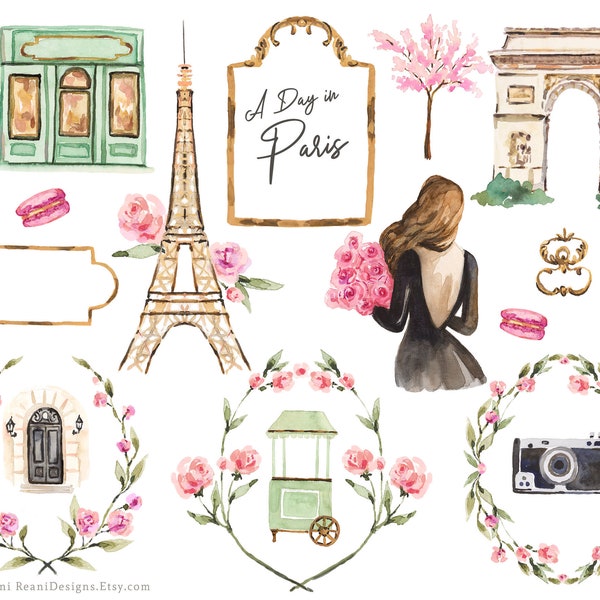 Eiffel Tower Clipart - Etsy