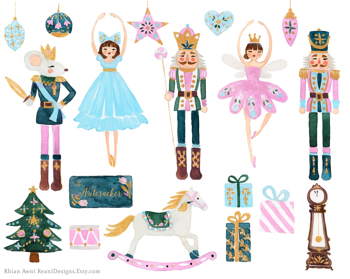 Nutcracker Clip Art for Personal and Commercial Use Pastel - Etsy