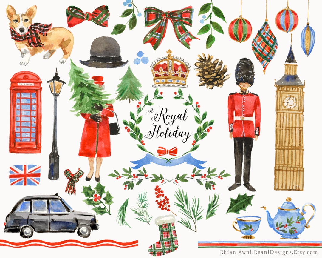 A Royal Holiday Clipart for Personal and Commercial Use Her Majesty ...