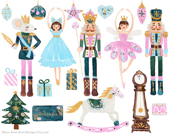 Nutcracker Clip Art for Personal and Commercial Use Pastel - Etsy