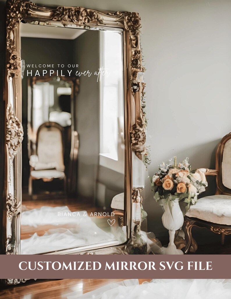 Wedding Selfie Mirror SVG, Digital File, Happily Ever After, DIY ...