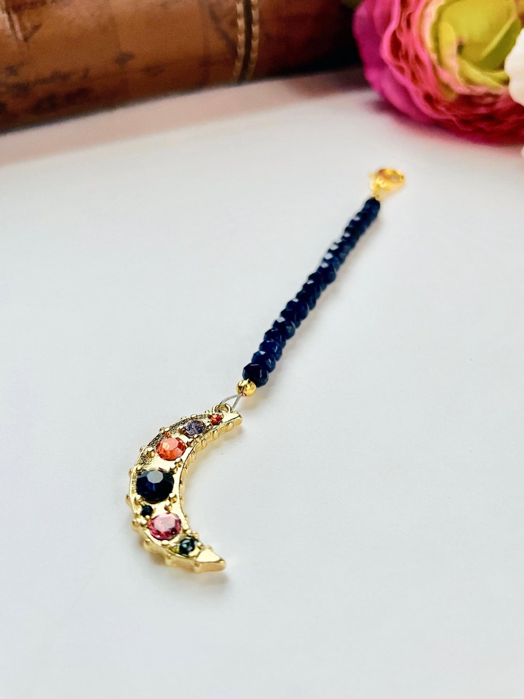 Rhinestone Gold Moon Dress Zipper Pull (moon Jewelry, Dress Zipper ...
