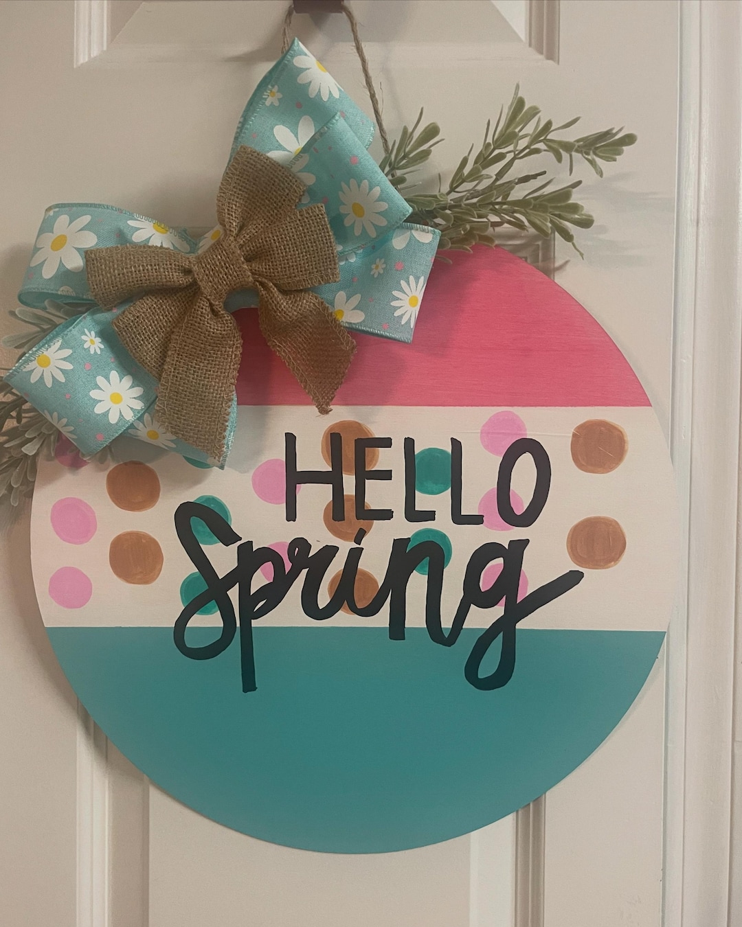 Hello Spring Door Hanger - Etsy