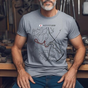 Track Map Shirt Suzuka Circuit Layout Mens Graphic T-shirt Gift for ...