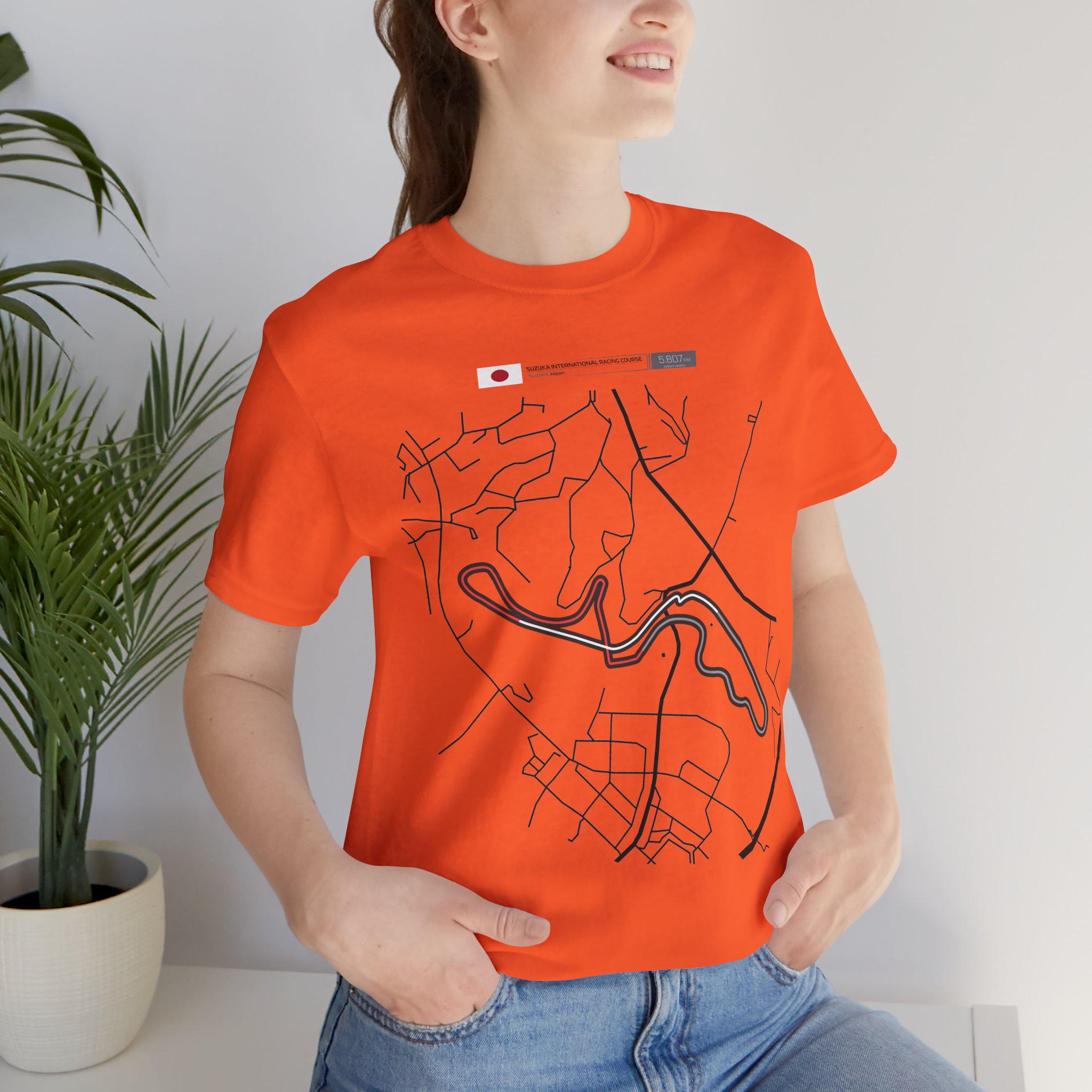 Track Map Shirt Suzuka Circuit Layout Mens Graphic T-shirt Gift for ...