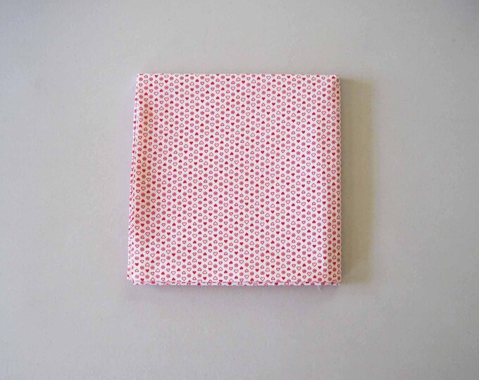 Vintage Cranston VIP Cotton Fabric Yardage Red White Hearts 2 1/4 Yards ...