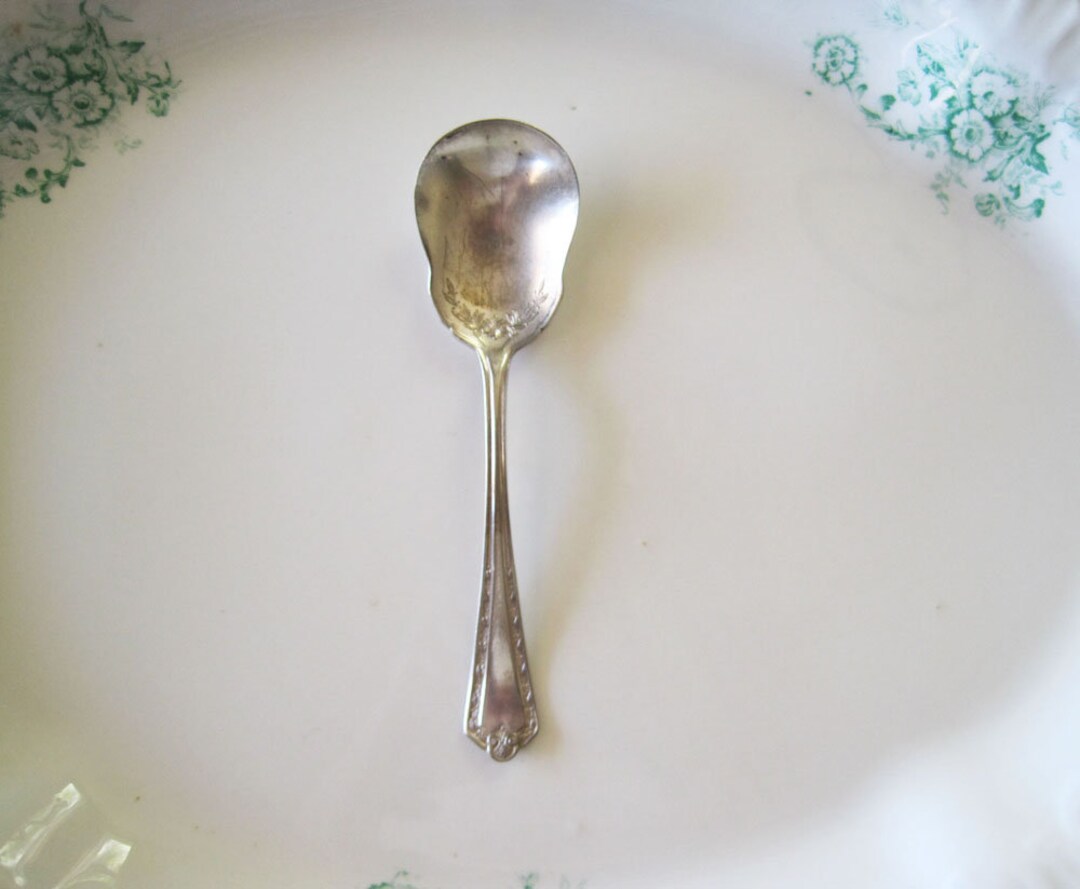 1915 Hampden Wm Rodgers & Son Sugar Spoon Antique Silverplate Worn ...