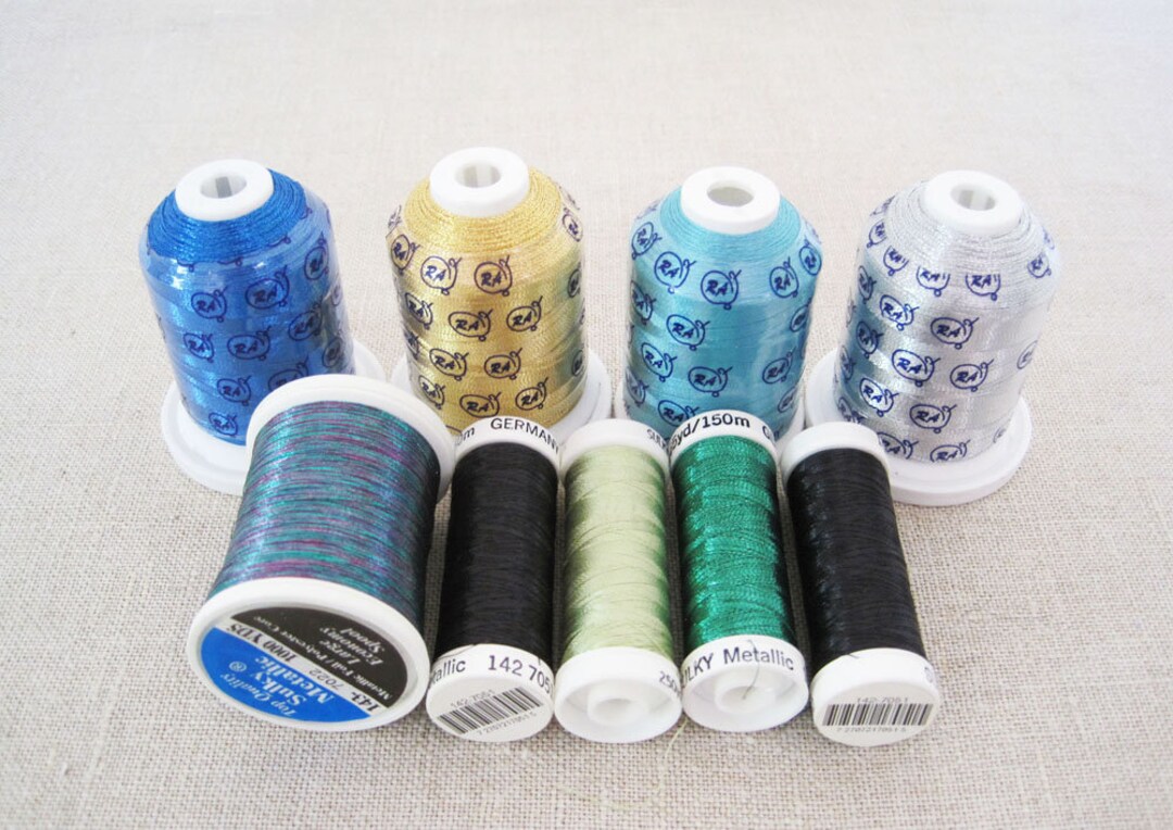 Bundle of 9 Embroidery Sewing Thread Spools Sulky Robison Anton ...