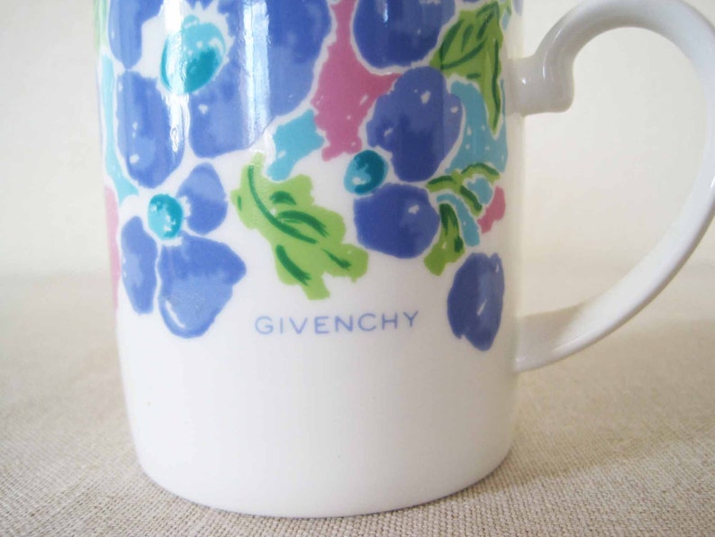 Yamaka Givenchy Paris Coffee Tea Mug Cup Bone China Pastel Flowers ...