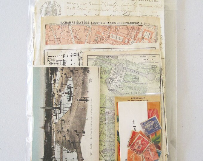 Spring in Paris French France Themed Paper Ephemera Kit 50 Pieces ...