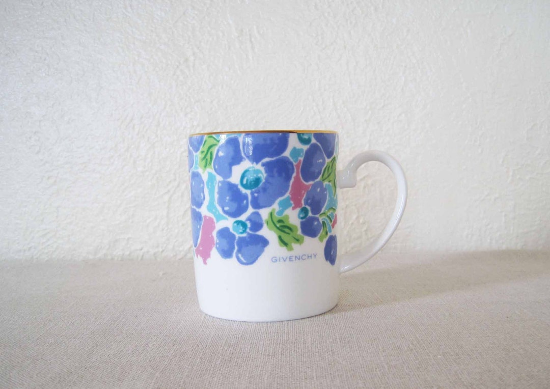 Yamaka Givenchy Paris Coffee Tea Mug Cup Bone China Pastel Flowers ...
