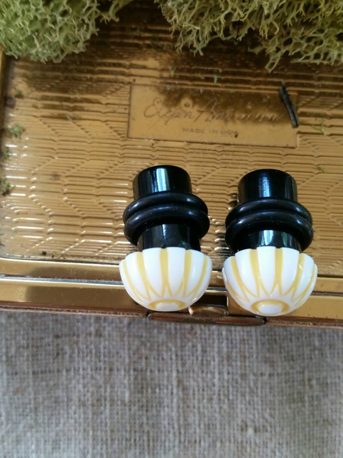 Striped Plugs Girly Plugs Unique Plugs Vintage Cabochon | Etsy