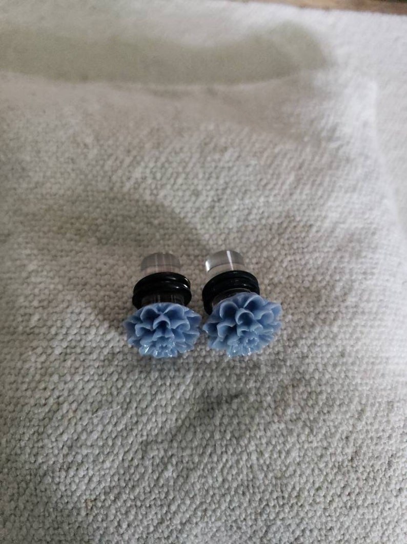 Blaue Blumen Plugs Blaue Hochzeit Plugs Blaue Mama Plugs - Etsy