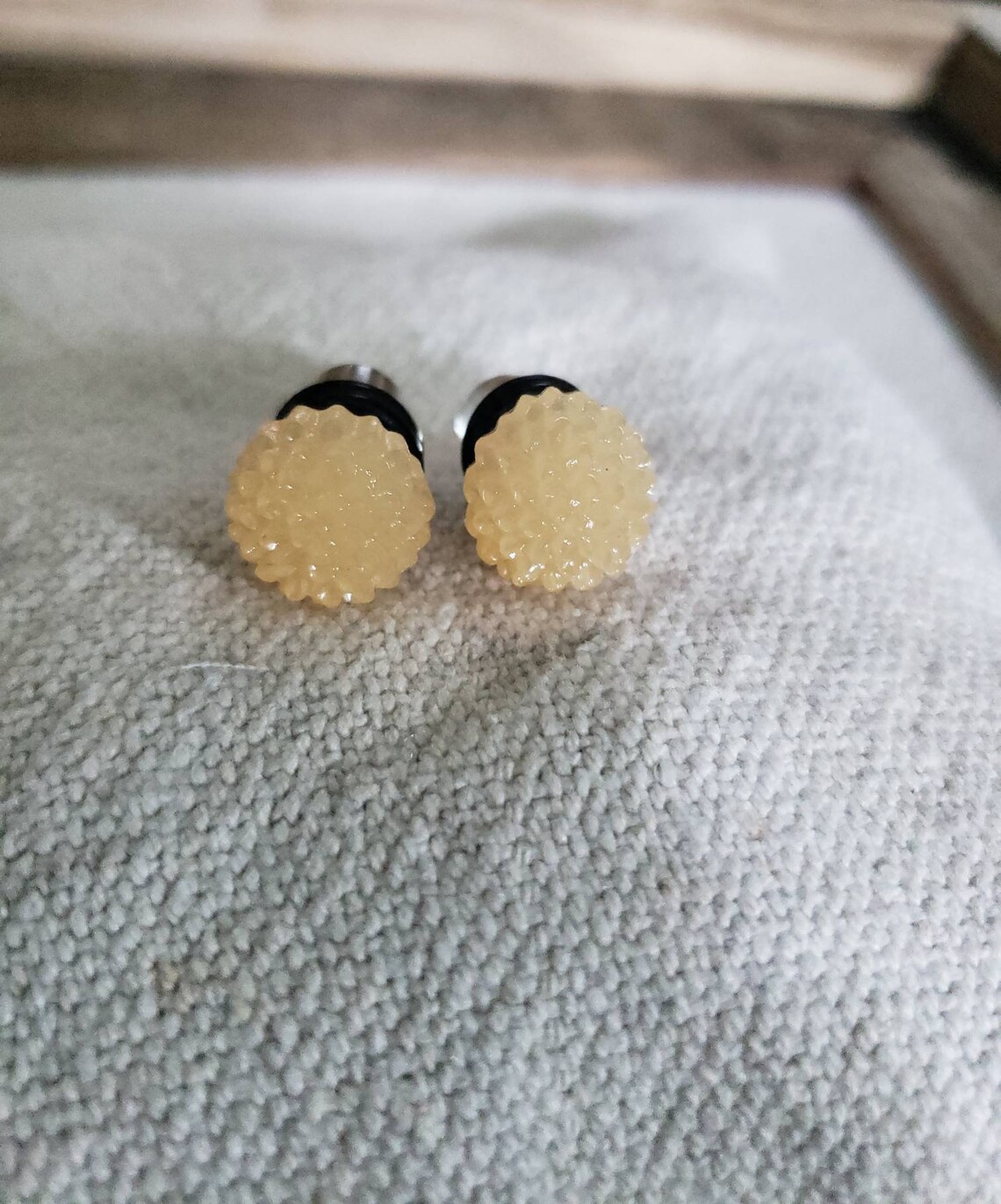 Clear Peach Button Mum Flower Plugs Clear Peach Wedding | Etsy