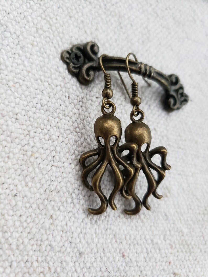 Octopus Earrings - Etsy
